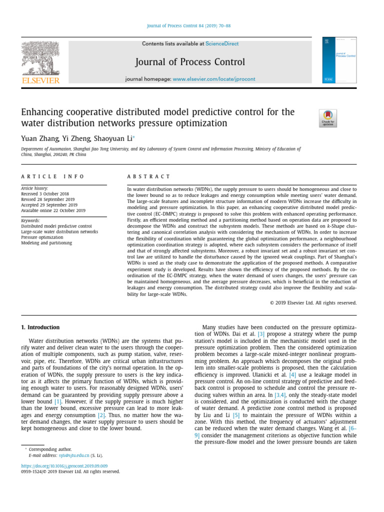 ZHANG Enhancing Cooperative Distributed Model Predictive Control for ... ZHANG Enhancing Cooperative Distributed Model Predictive Control for ...