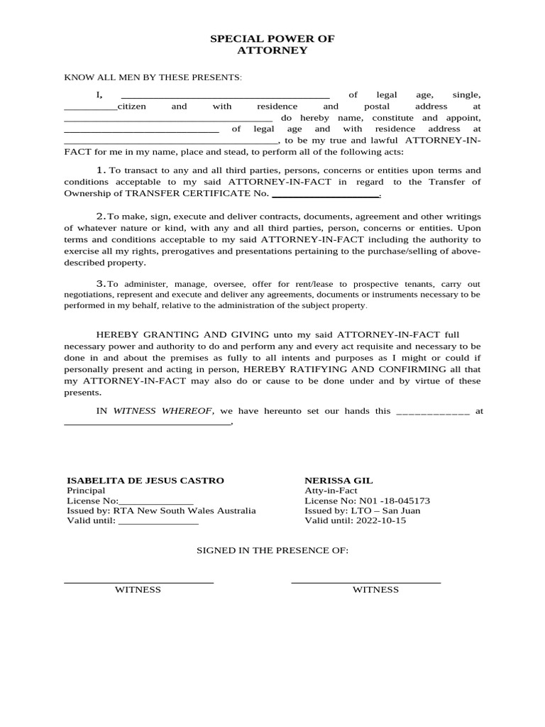 SPA - BLANK TEMPLATE For Documentation and Administration | PDF | Power ...