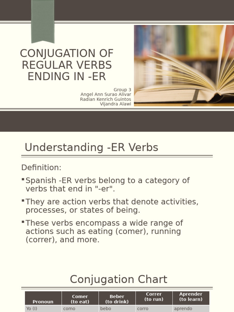 Conjugación de Verbos -ER | PDF
