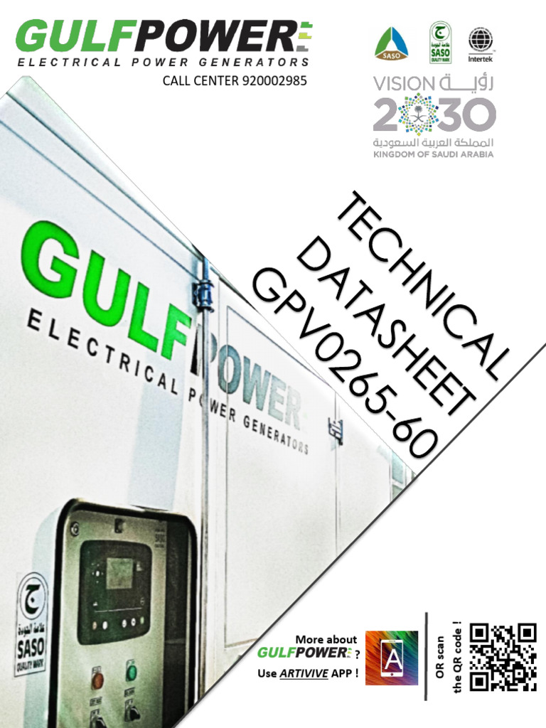 01 - Datasheet GPV0265-60 - V3 | PDF | Engines | Power (Physics)