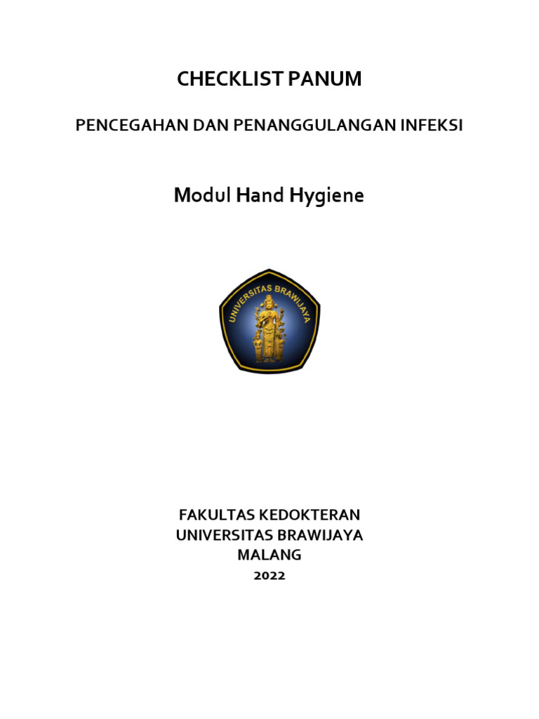 2023 Check List Hand Hygiene Panum Ppi | PDF | Kajian Bahasa Asing | Kesehatan Holistik