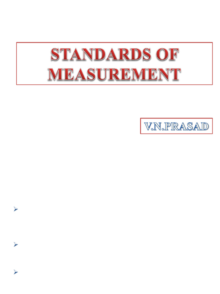 Metrology - Standards of Measurement - WT - 2 | PDF | Metre | Measurement