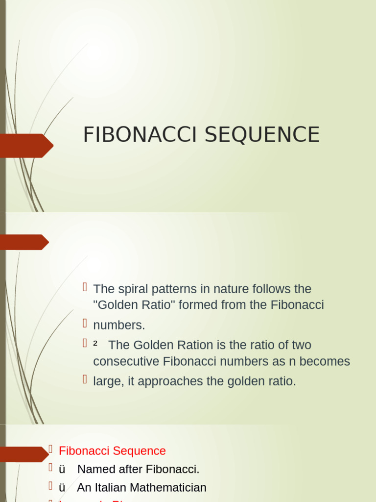 FIBONACCI SEQUENCE | PDF