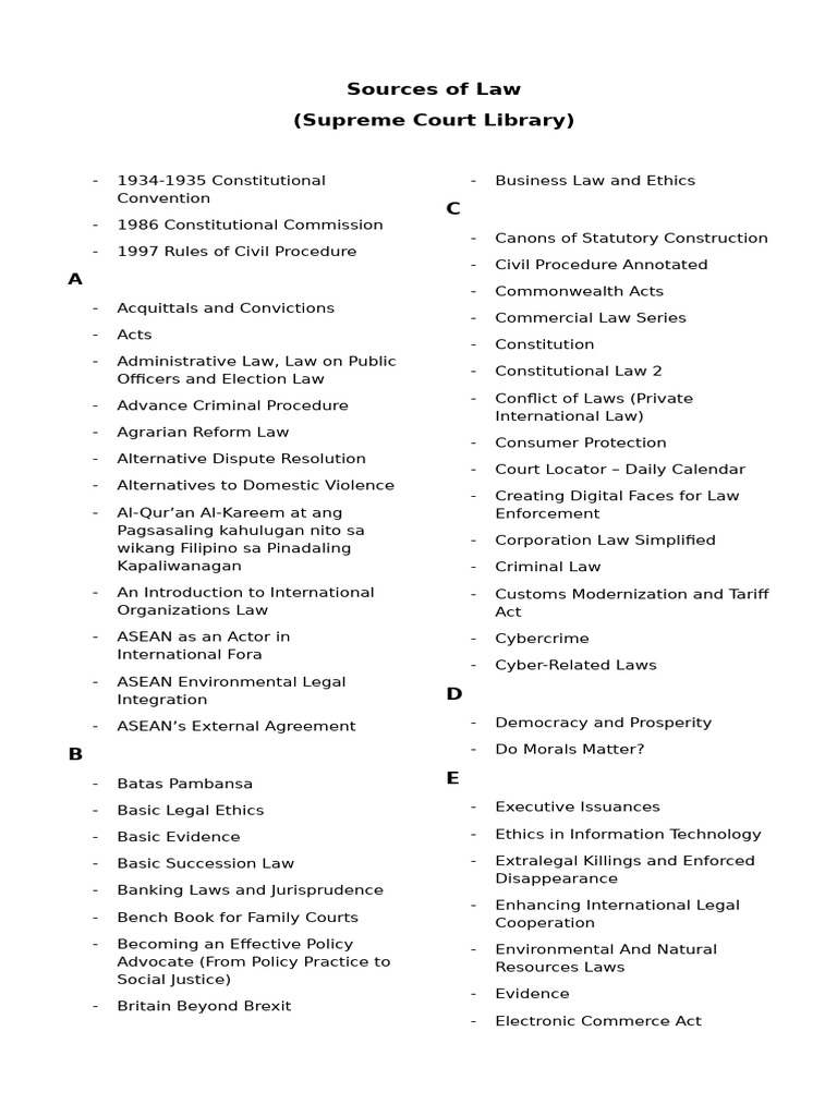 Sources of Law - Legres Report | PDF | Sources Of Law | Administrative Law