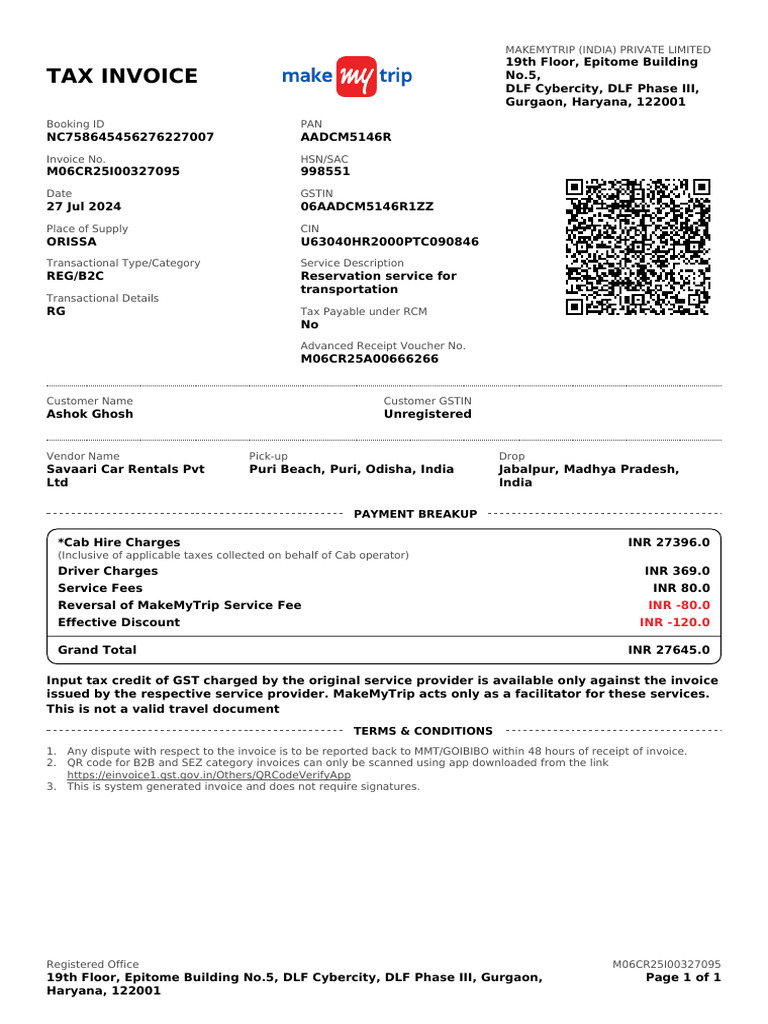 Cab NC758645456276227007 | PDF | Invoice | Receipt