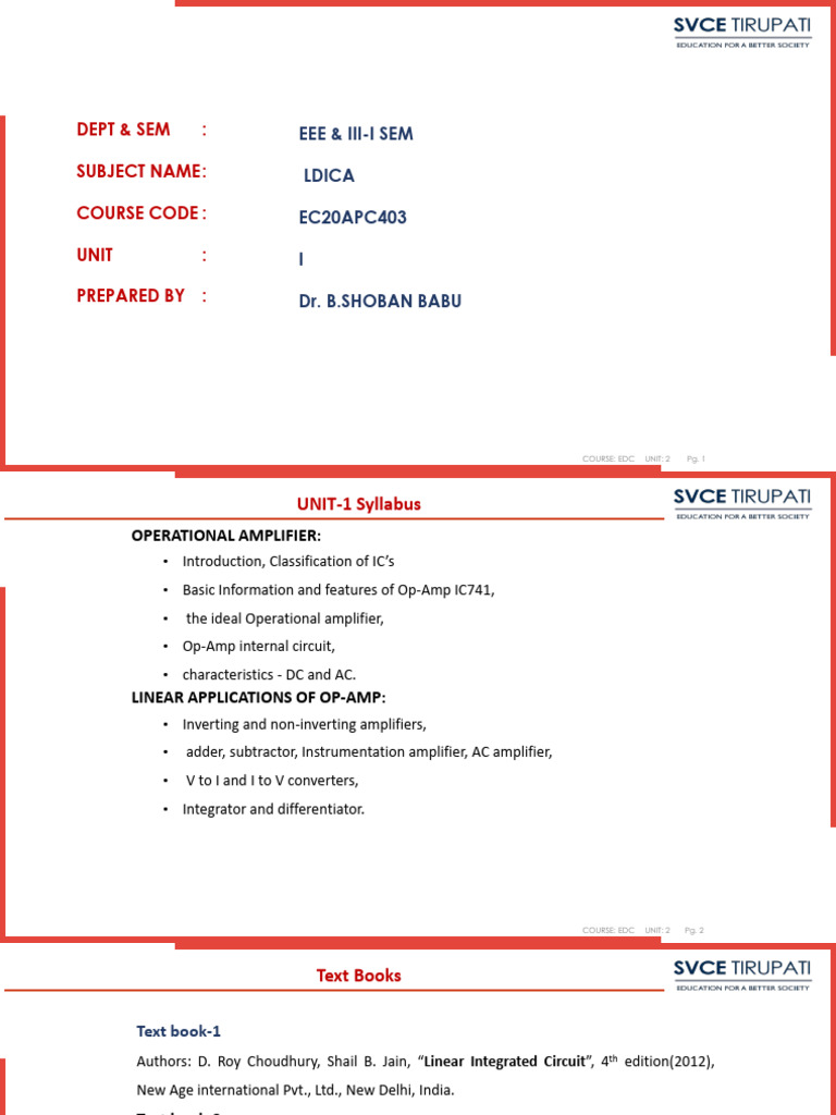 LDICA-1 | PDF | Operational Amplifier | Amplifier