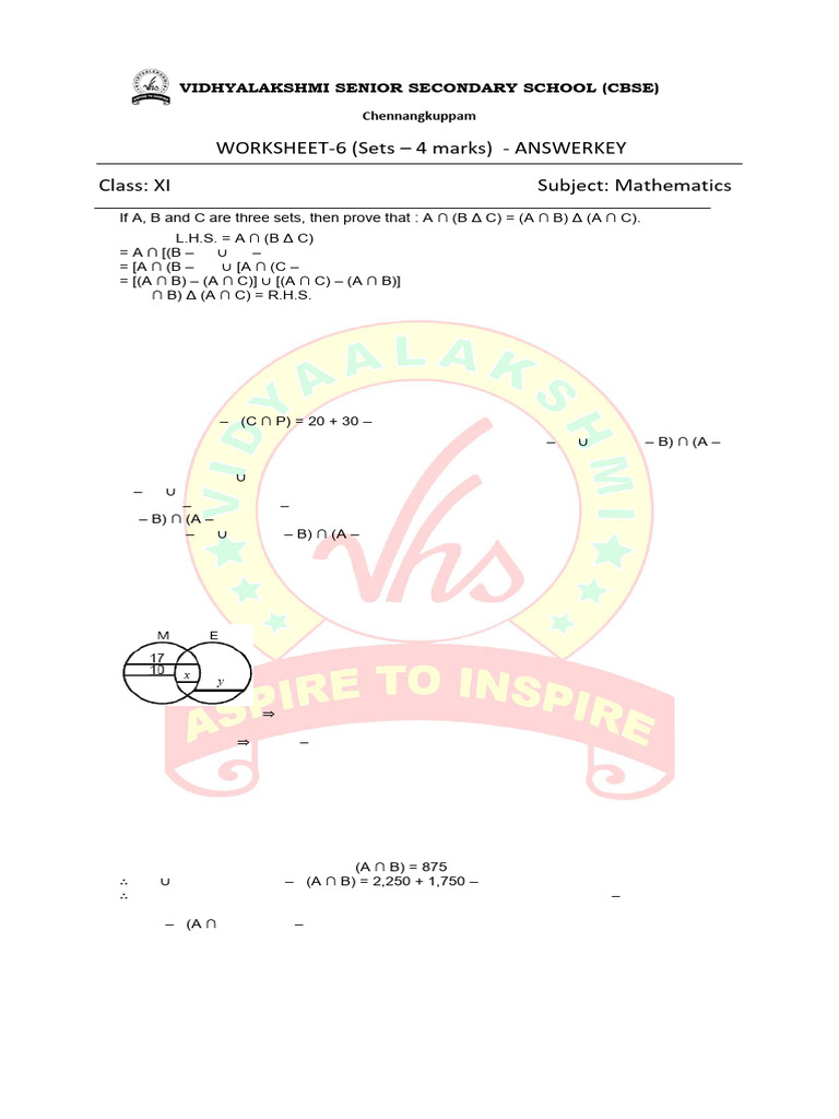 03 Class 11 Four Marks Answer Key | PDF | Mathematics