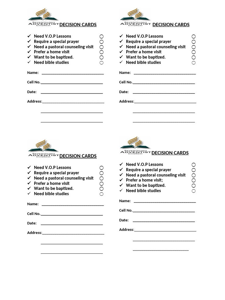 DECISION CARDS | PDF