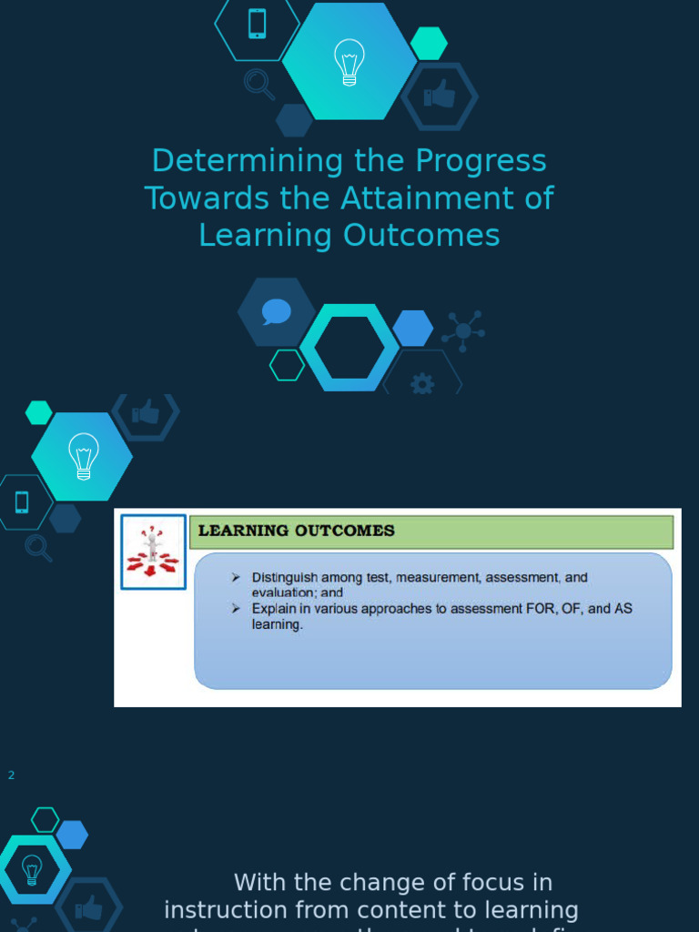 1ST TOPIC Lesson 2 Determining The Progress Towards The Attainment of ...