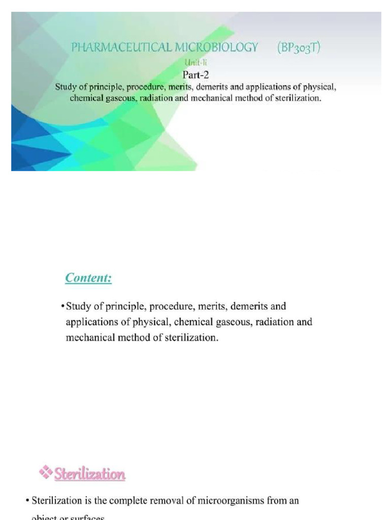 sterilization.pptx-1 | PDF | Disinfectant | Sterilization (Microbiology)