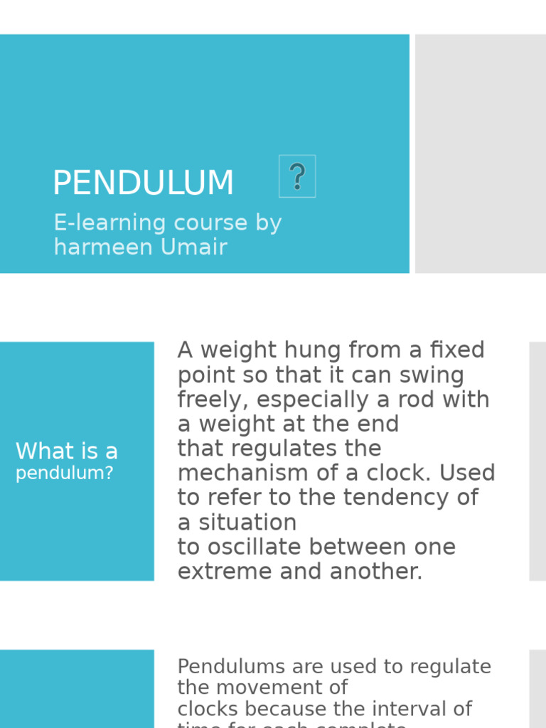 PENDULUM | PDF | Pendulum | Metrology
