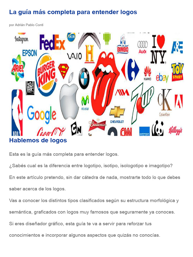 Guía completa sobre logos y su diseño | PDF | Diseño