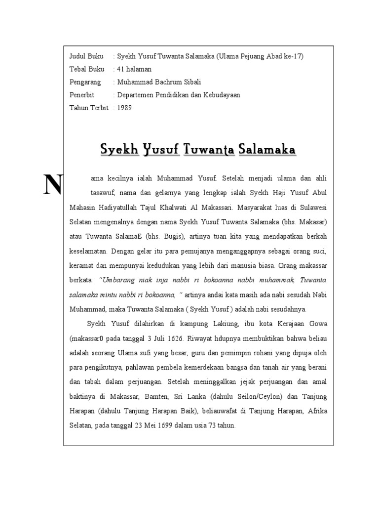 Syekh Yusuf | PDF