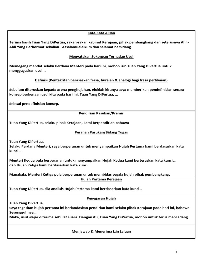 Teks Panduan Perdana Menteri | PDF