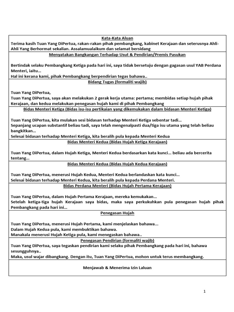 Teks Panduan Pembangkang Ketiga | PDF