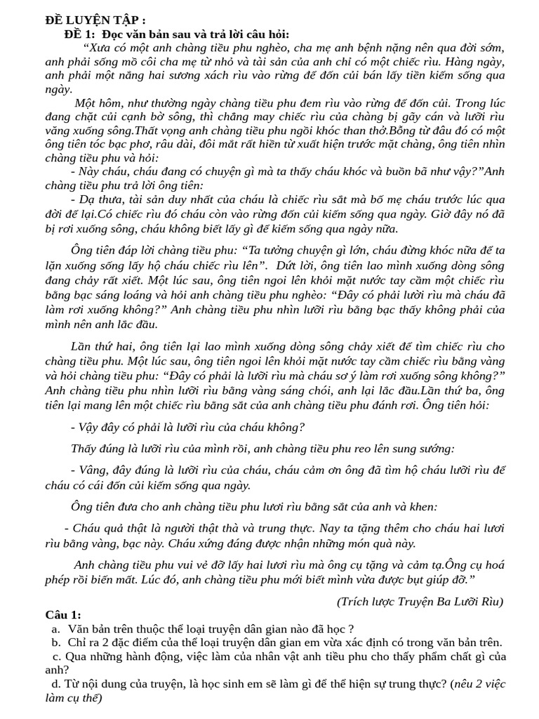 Ba Lư I Rìu + Cây Vú Sũa + Trí Khôn C A Ta Đây | PDF