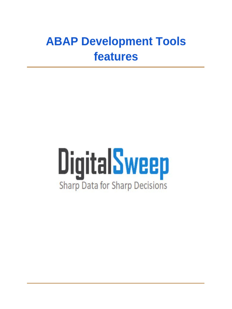 ABAP Development Tools features | PDF | Unit Testing | Eclipse (Software)