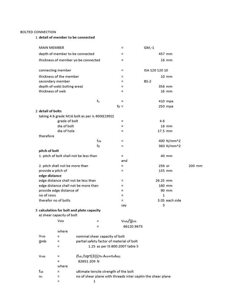 Bolt Design | PDF | Screw | Mechanical Engineering