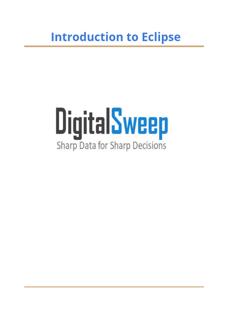 Introduction To Eclipse | PDF | Eclipse (Software) | Window (Computing)