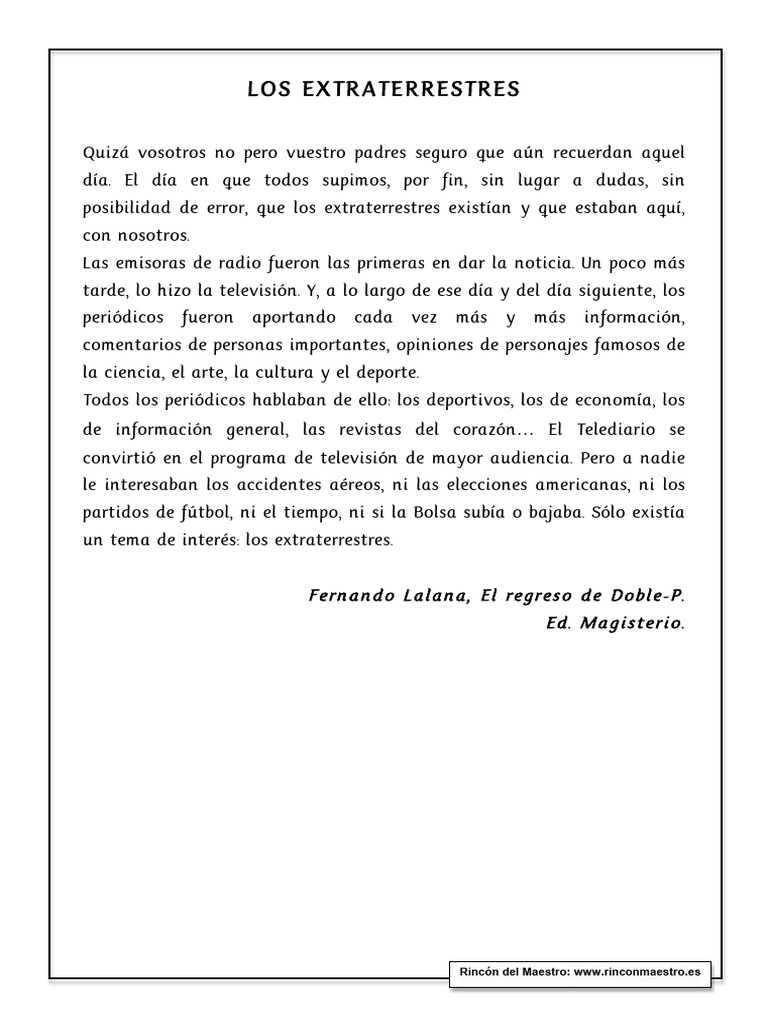 Los Extraterrestres | PDF | Historia