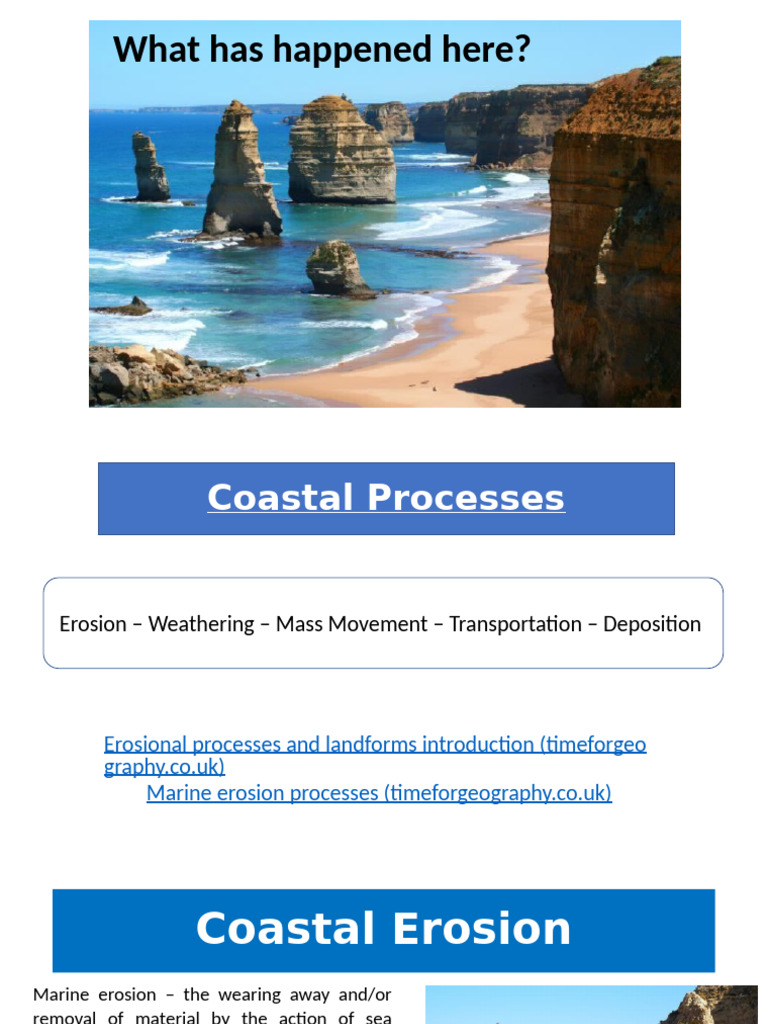 Coastal Processes - Marine Processes | PDF | Erosion | Beach