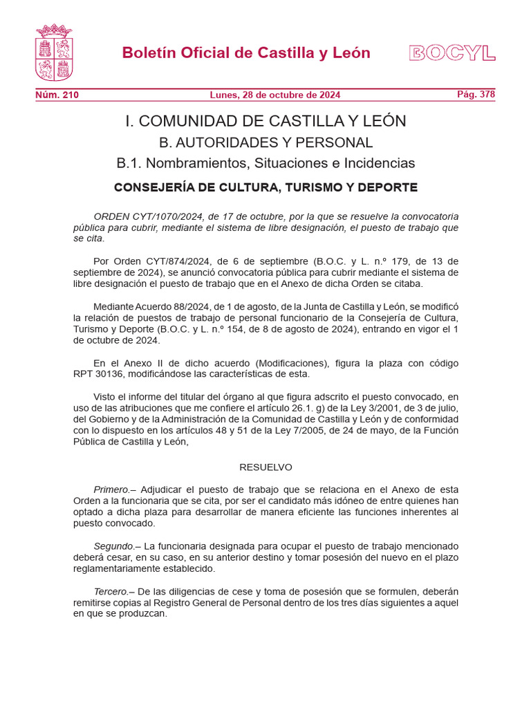 BOCYL-D-28102024-6 | PDF | Gobierno