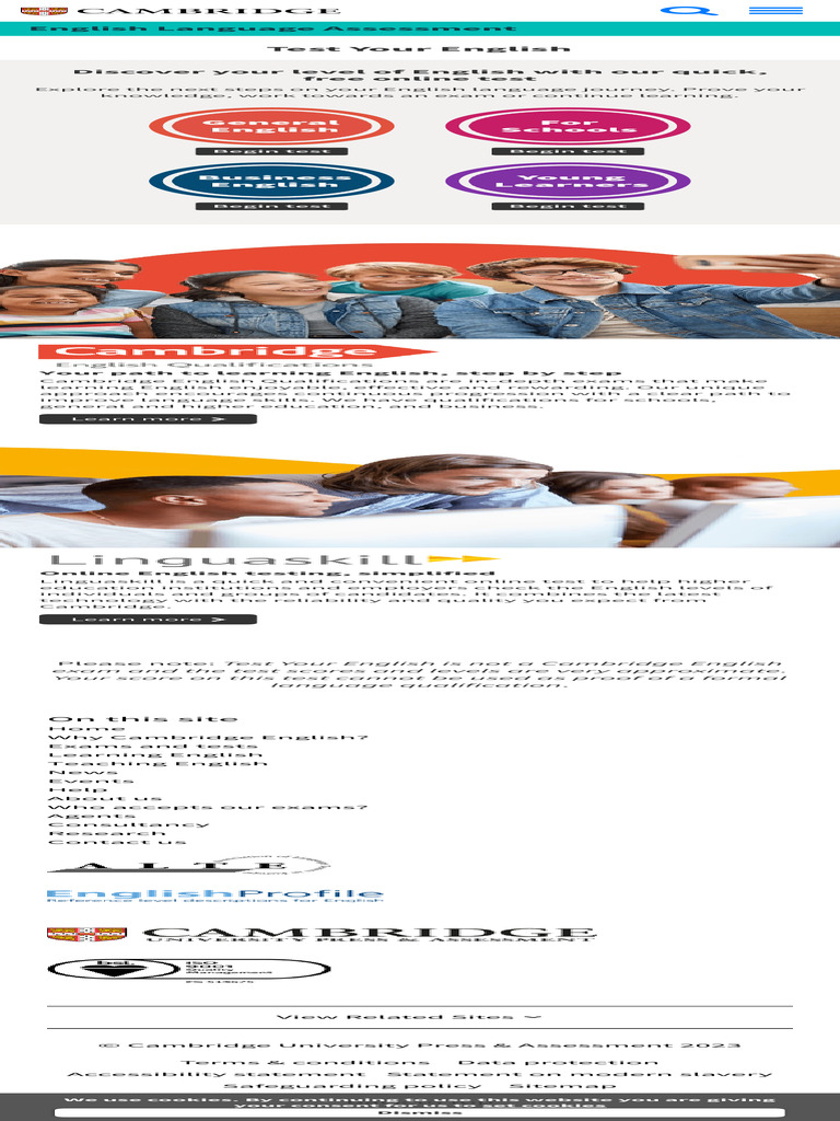 Test Your English Cambridge English | PDF | Career & Growth