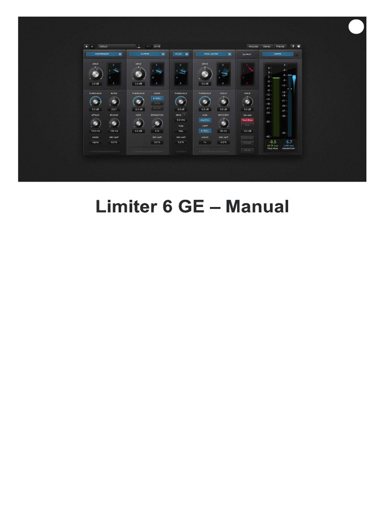 Limiter 6 GE - Manual | PDF