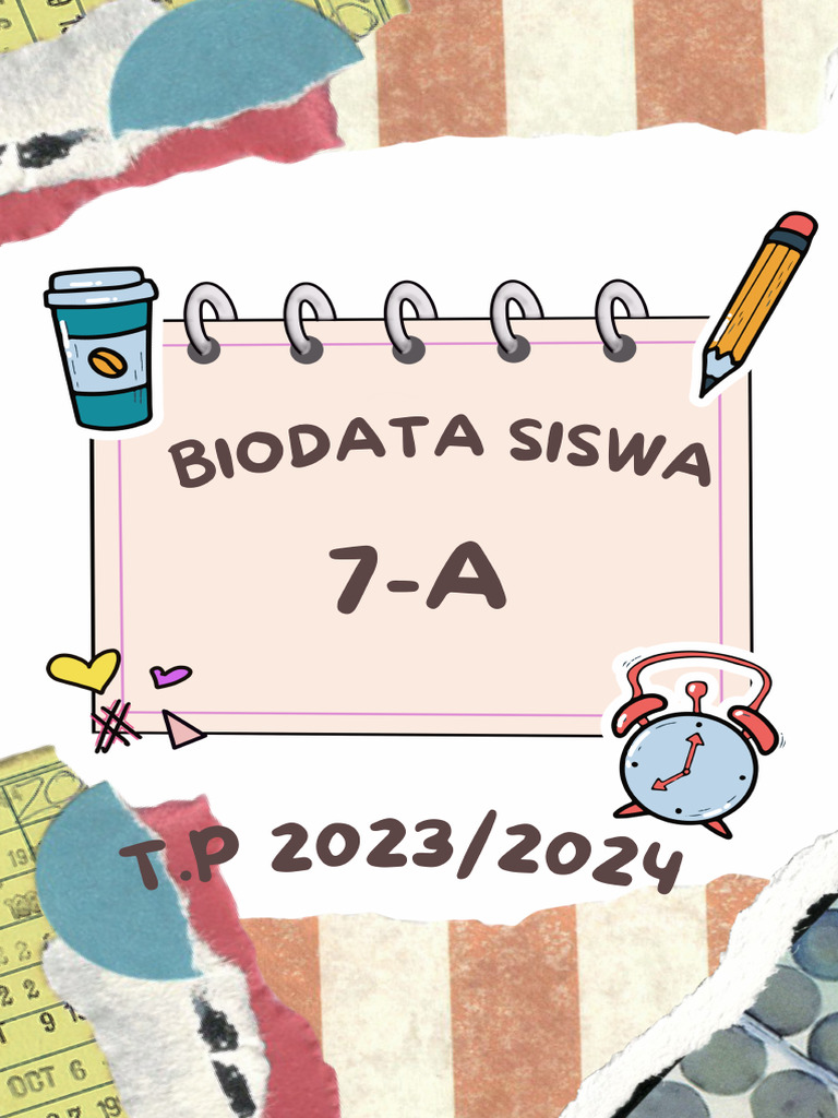 Blue Pink Cute Illustrated Daily Routine Book Cover | PDF