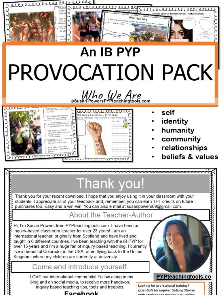 IB PYP Provocation Pack for Teachers | PDF | Thought | Inquiry