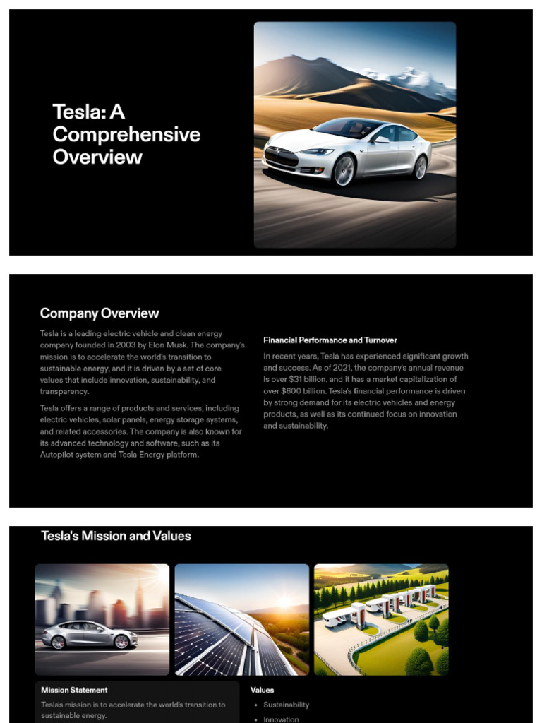 Tesla Company PPT | PDF