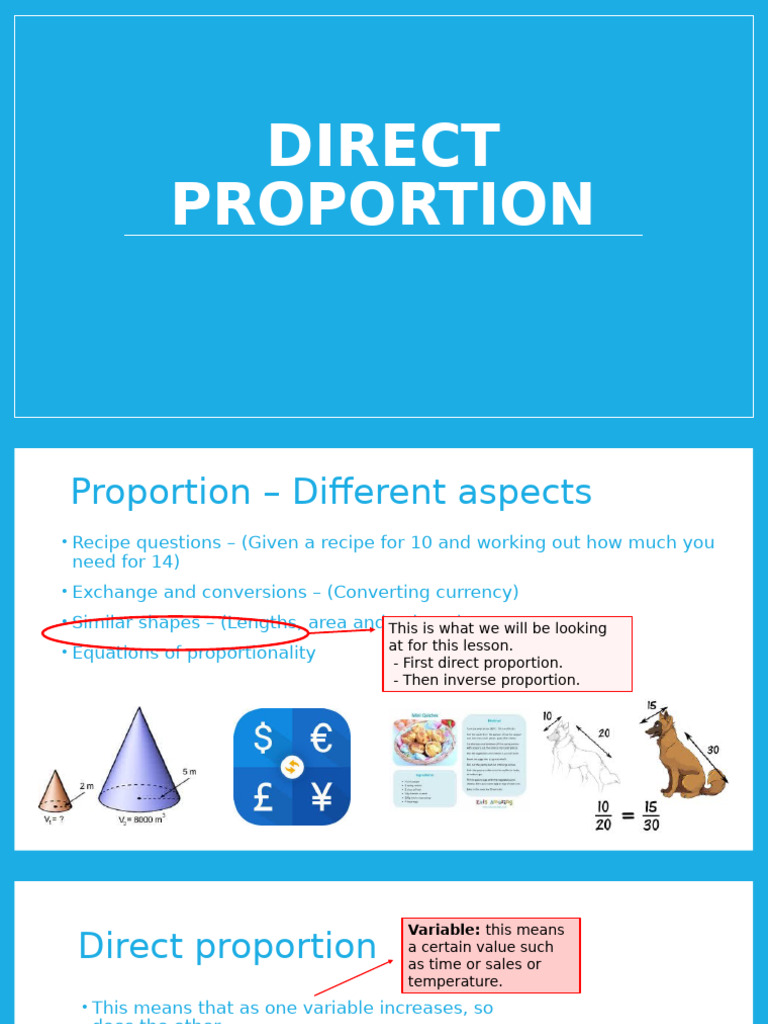 Direct-Proportion POWERPOINT | PDF | Mathematics