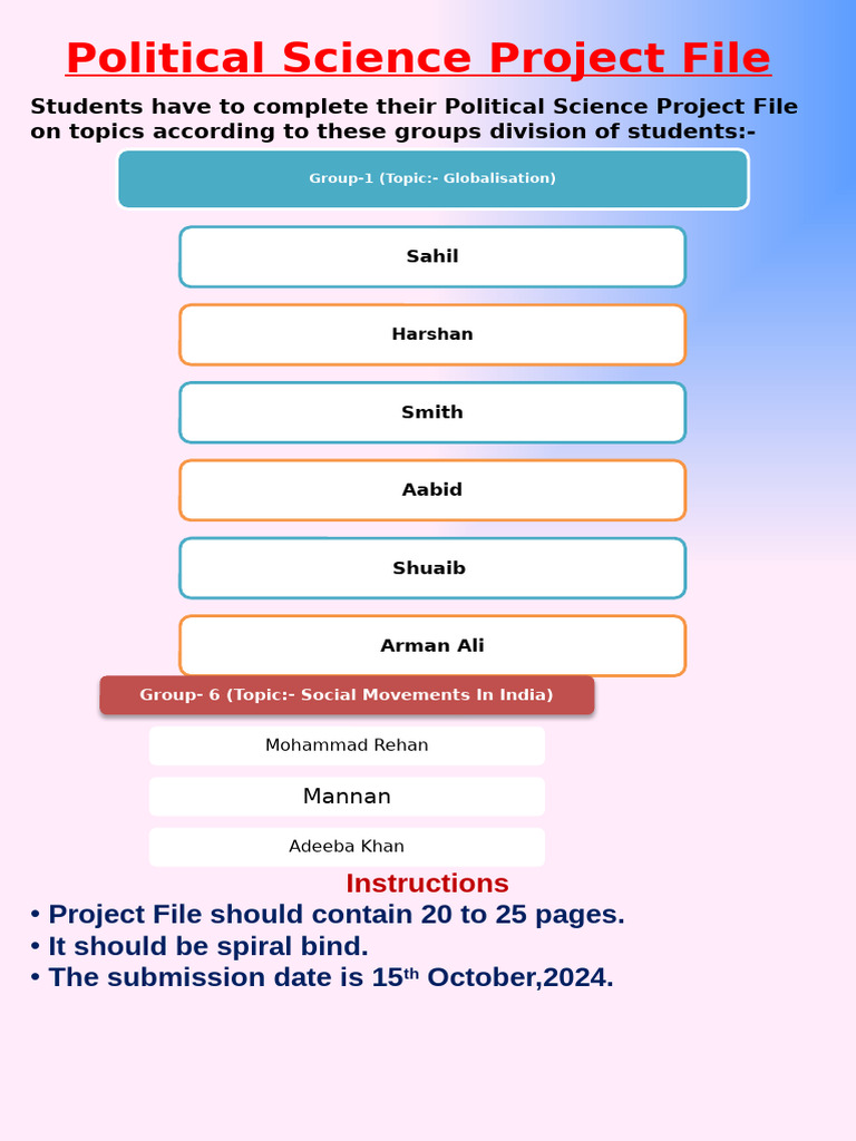 Political Science Project File | PDF