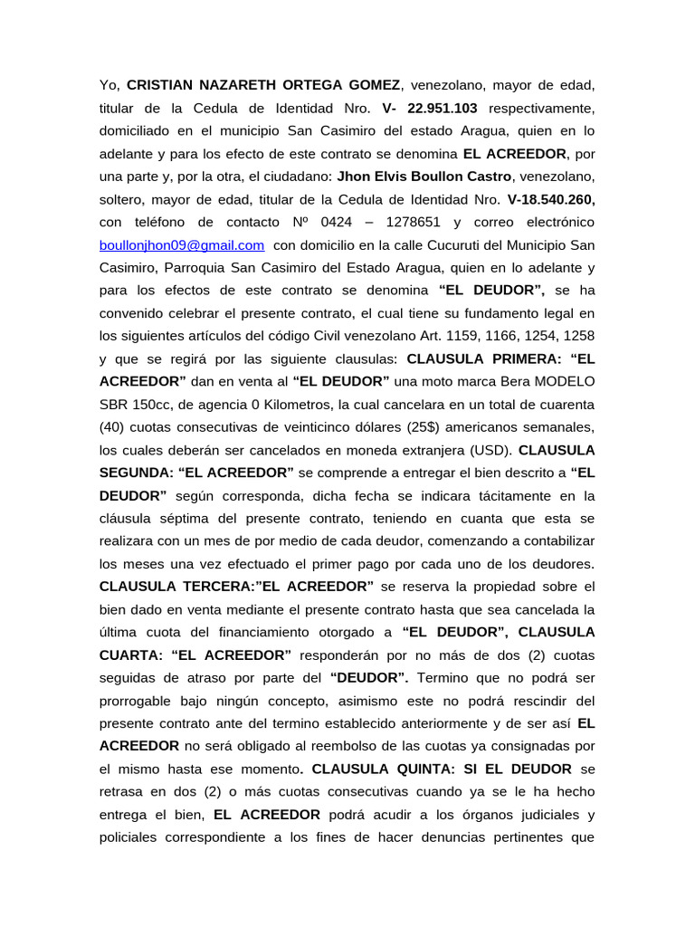 Documento Jhon | PDF | Pagos