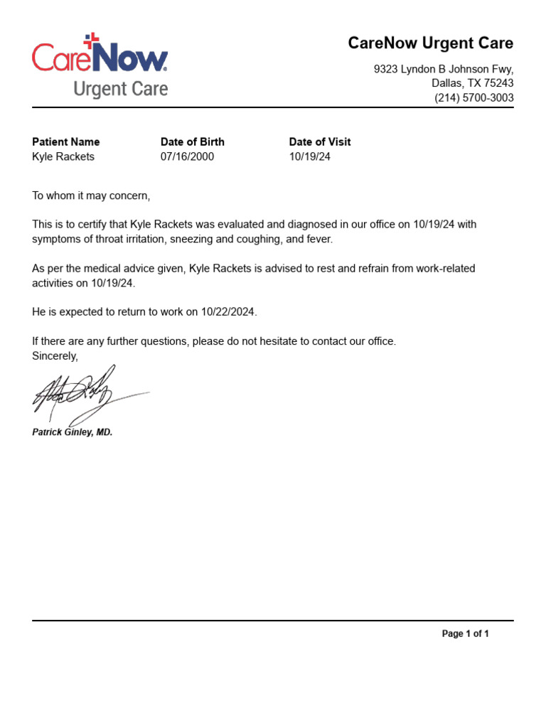 CareNow Urgent Care | PDF