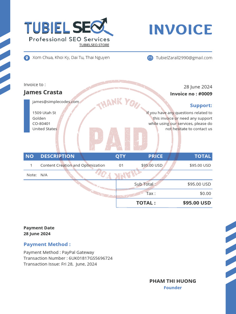 invoice#0009 | PDF