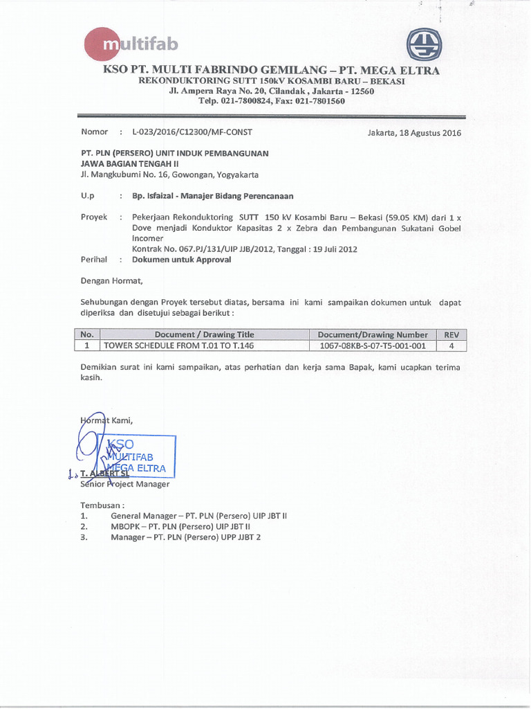 2016, 08 - 18 #023 Dokumen Untuk Approval | PDF
