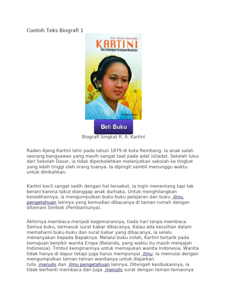 Contoh Teks Biografi 1 | PDF