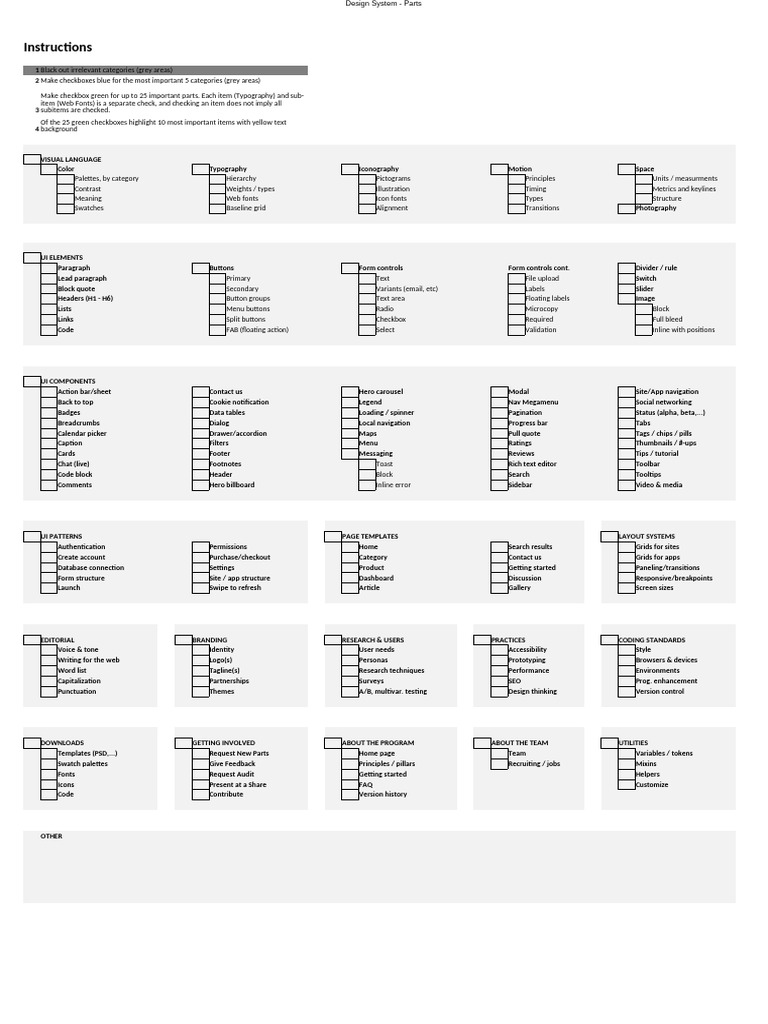 Design System Worksheet Template | PDF | Typefaces | Icon (Computing)