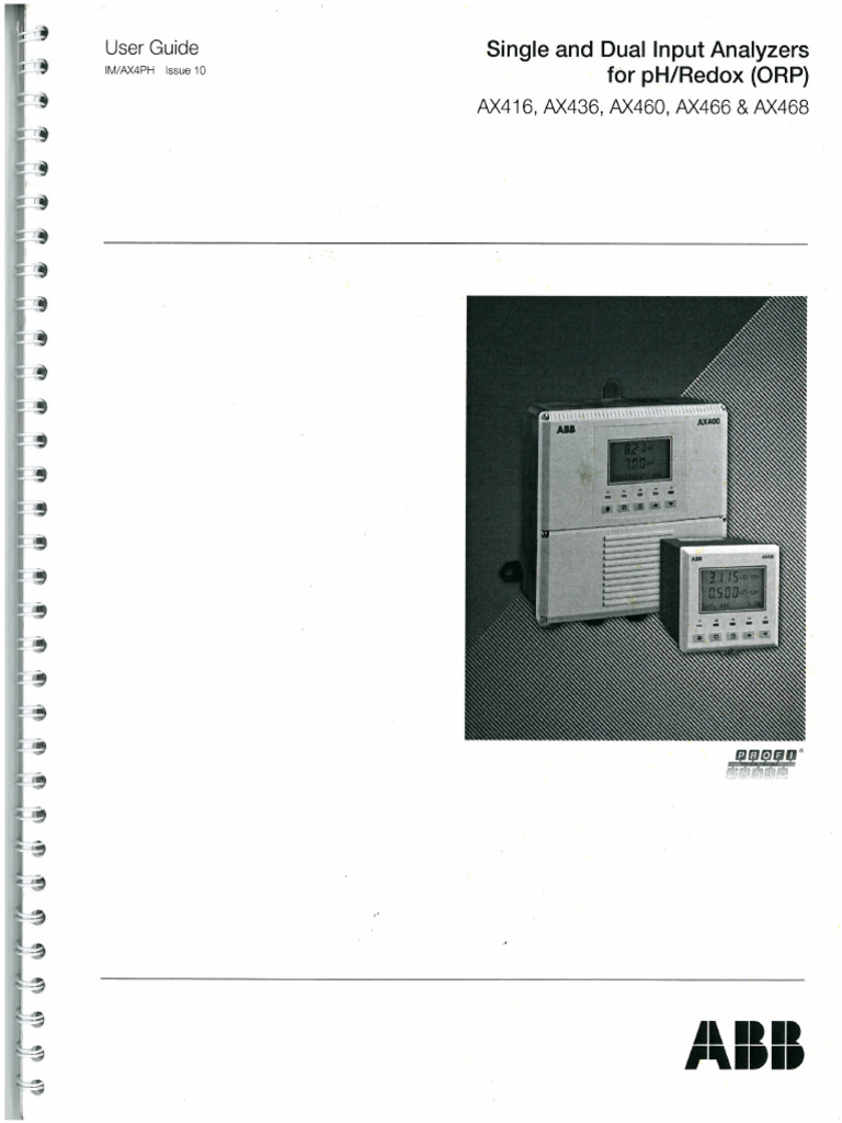 AX416, AX436, AX460, AX466 & AX468 Single and Dual Input Analyzers For ...