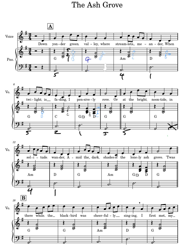 The Ash Grove Sheet Music | PDF