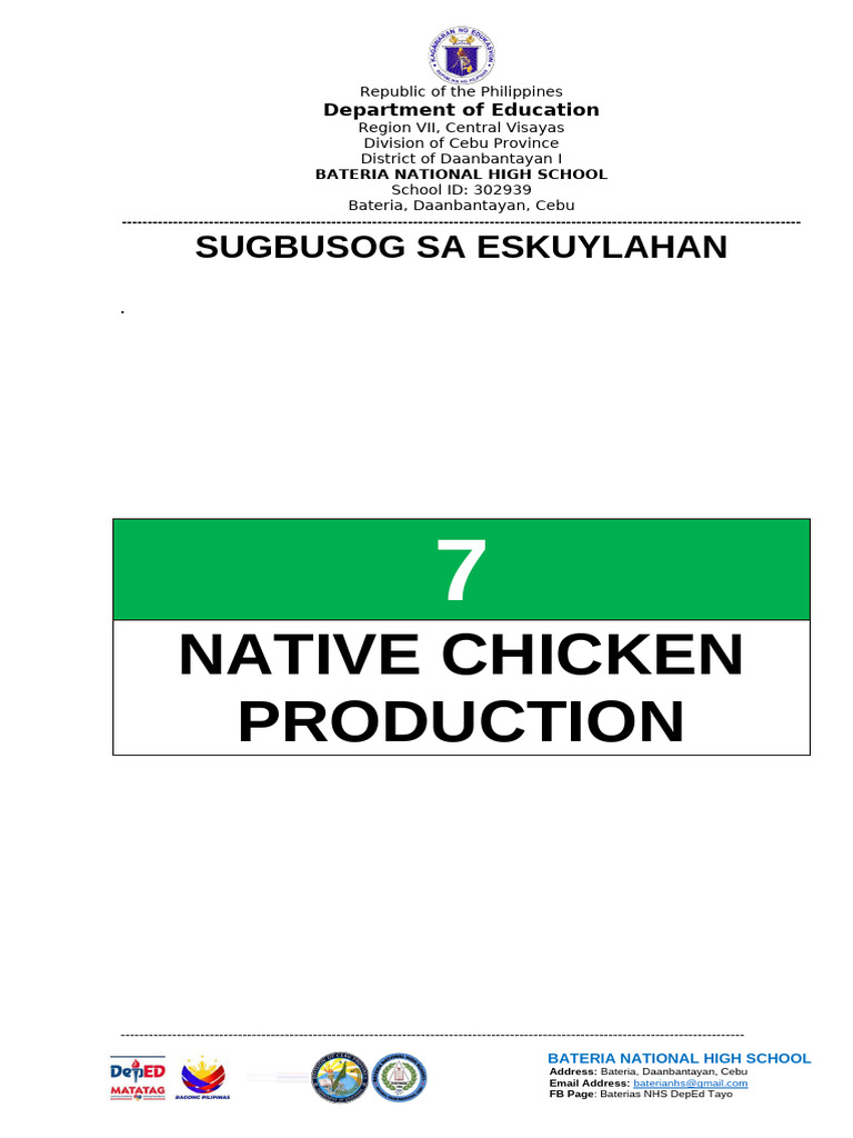 Criteria 7 Native Chicken Production | PDF | Poultry | Essential Nutrients