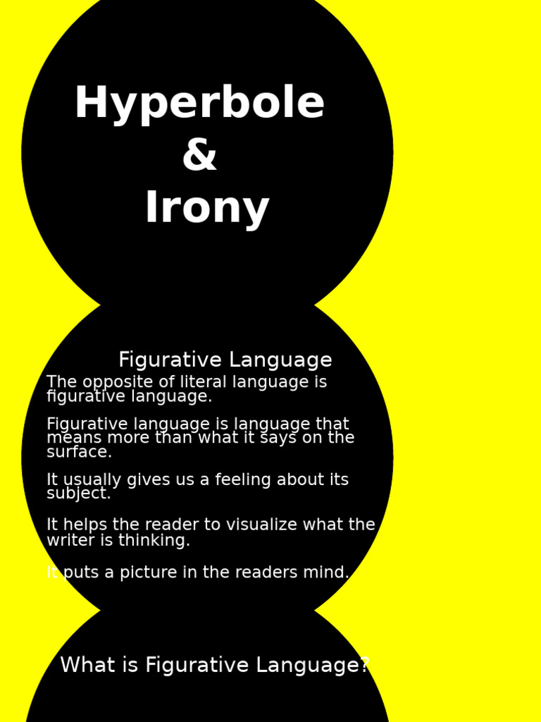 Hyperbole and Irony | PDF | Language Arts & Discipline | Poetry