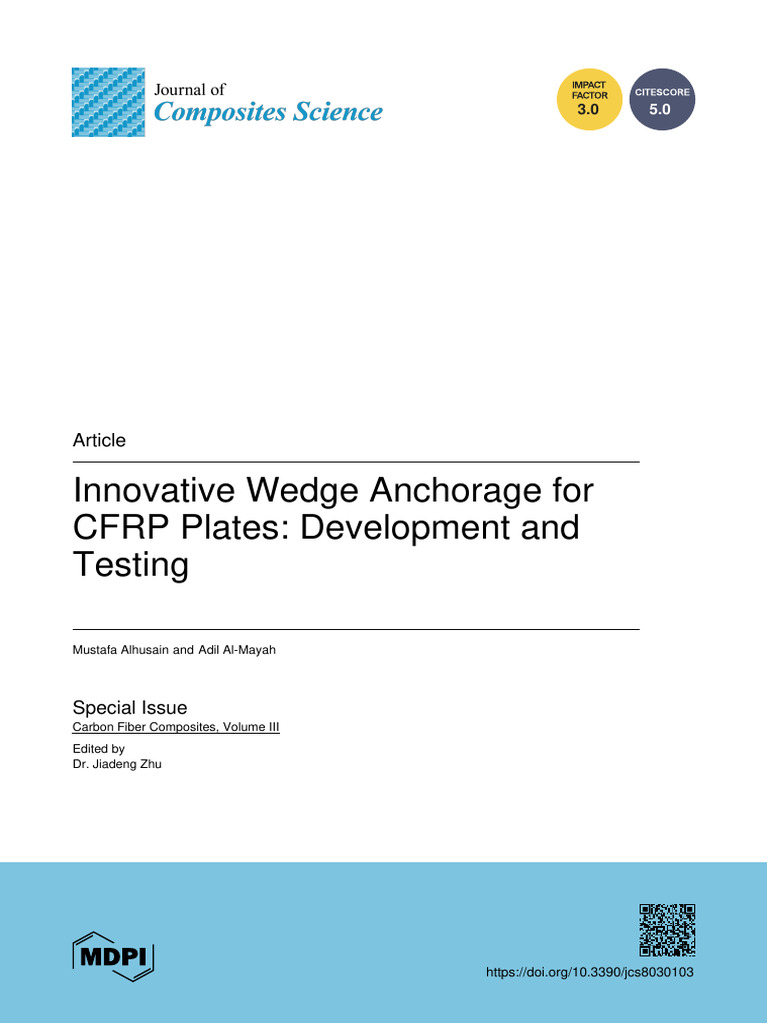 Innovative Wedge Anchorage For CFRP Plates Development and Testing ...