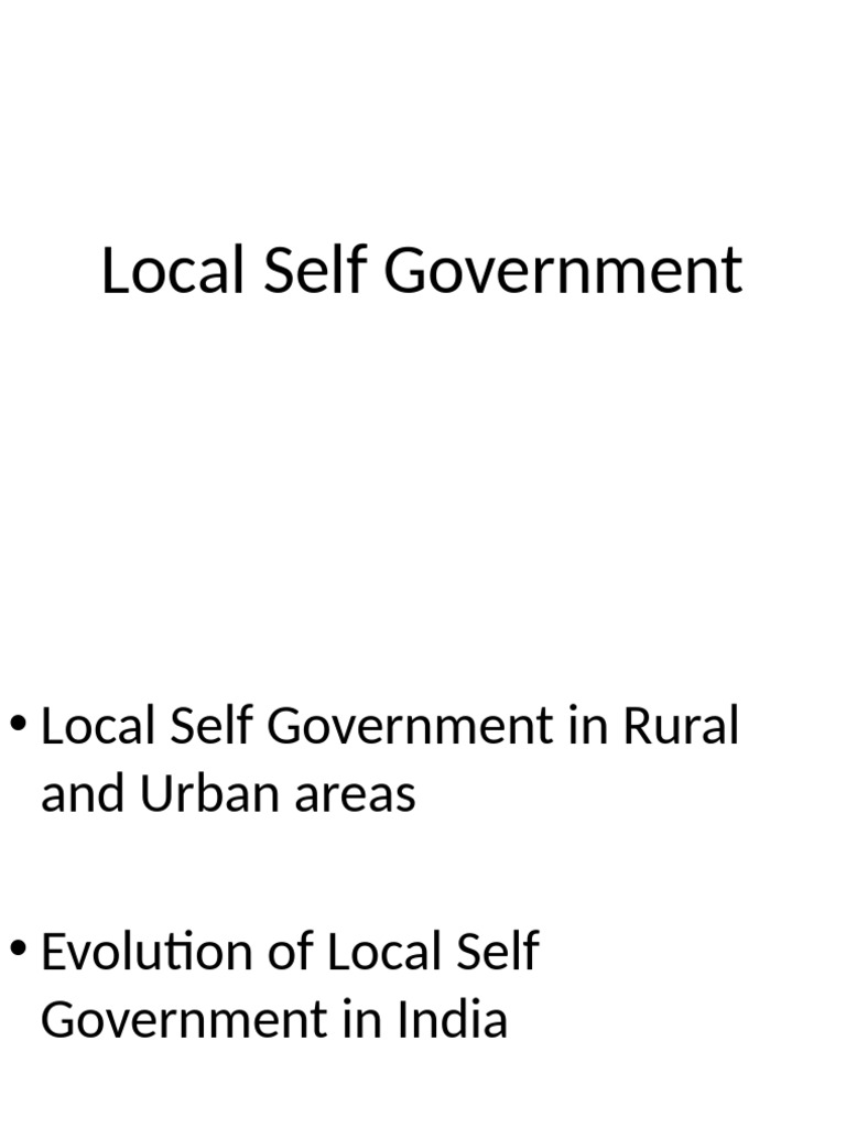 Local Self Government | PDF | Government Of India | Government Local Self Government | PDF | Government Of India | Government