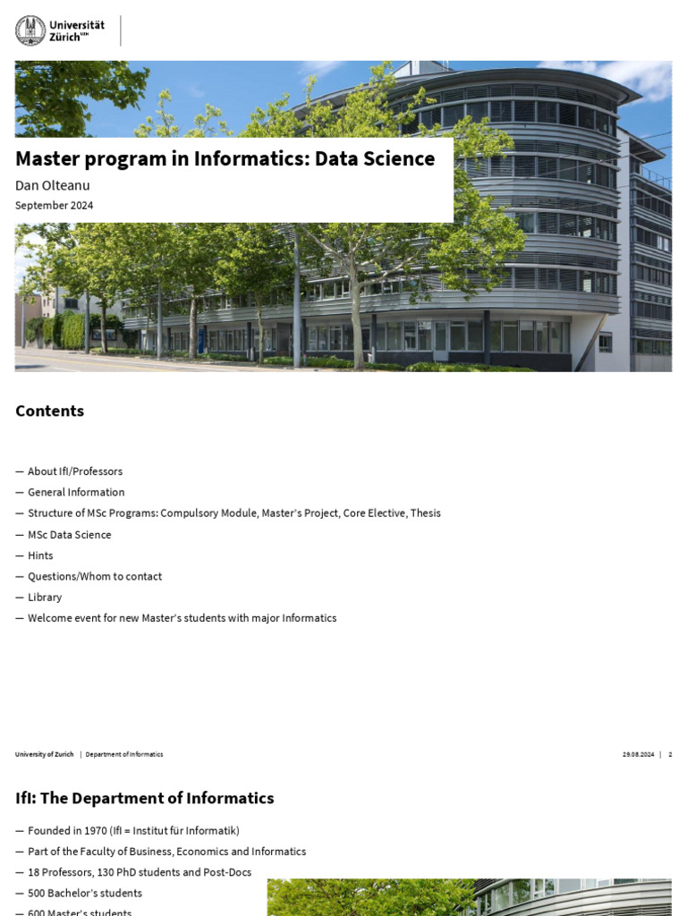 MSC Program Introduction 2024 DS | PDF | Computer Science | Machine Learning