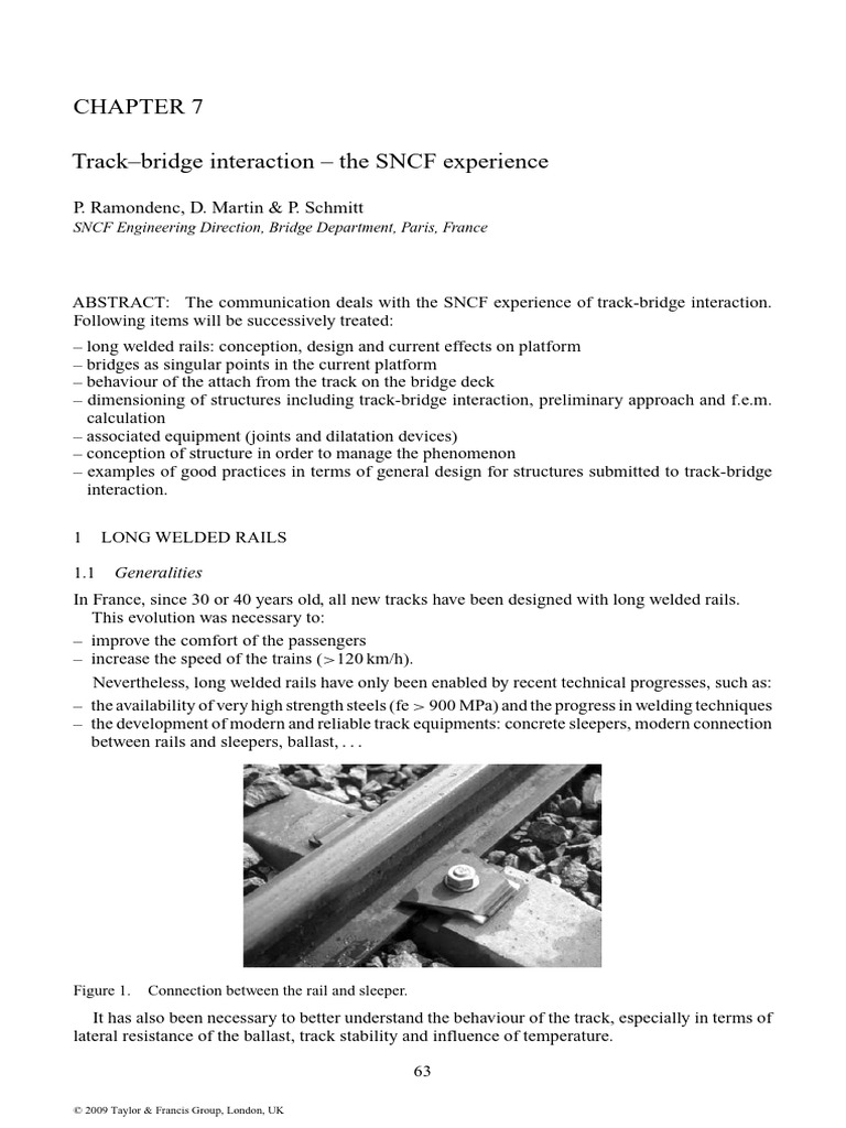 Track-Bridge Interaction on High-Speed Railways Chapter 7.pdf | PDF | Rail Transport | Land ...