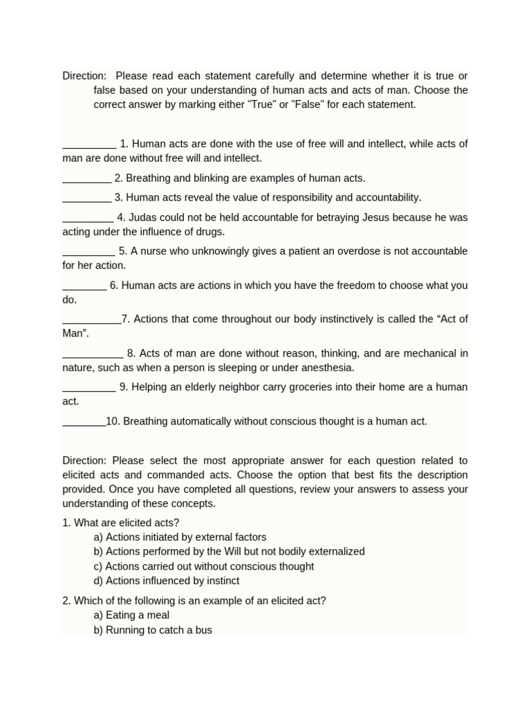 Questionnaire-2(1) | PDF | Intention | Morality