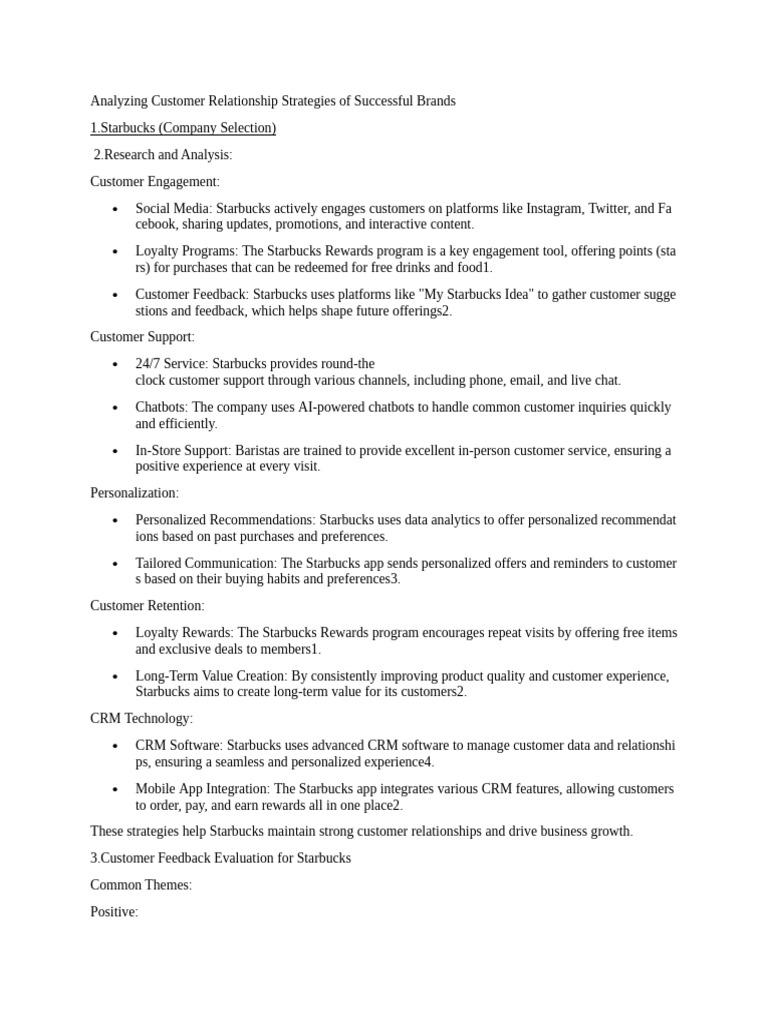 Analyzing Customer Relationship Strategies of Successful Brands | PDF ...