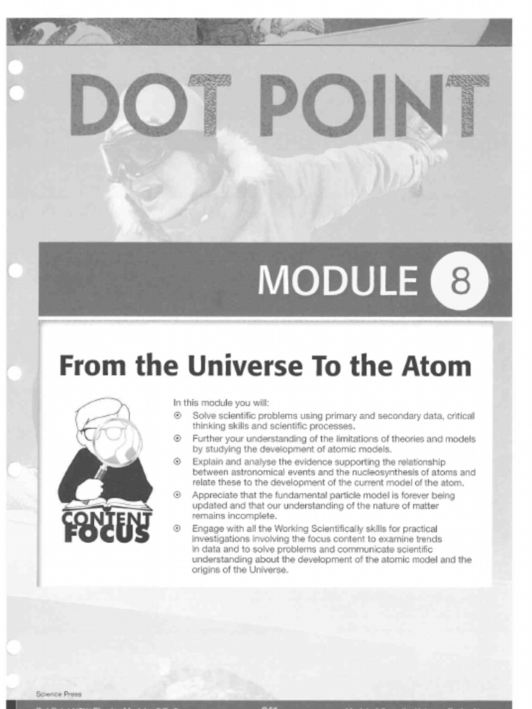 Physics Dot Point Module 8 | PDF